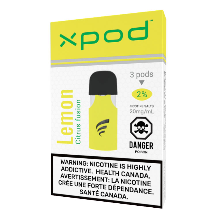 Buy XPOD Sweet Lemon Citrus Fusion Vape Pods Online Canada | ePuffer