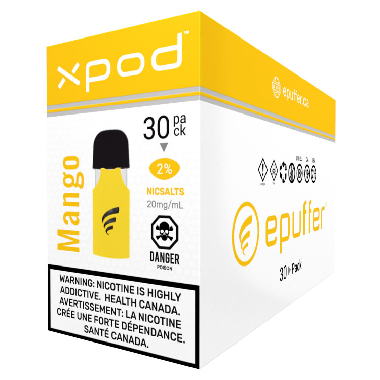 XPOD Double Mango flavour | Prefilled Pods | ePuffer Vape Canada