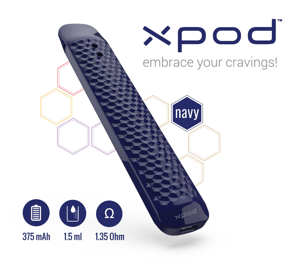 XPOD Navy Rechargeable Vape POD | Slim and Elegant POD device | ePuffer ...