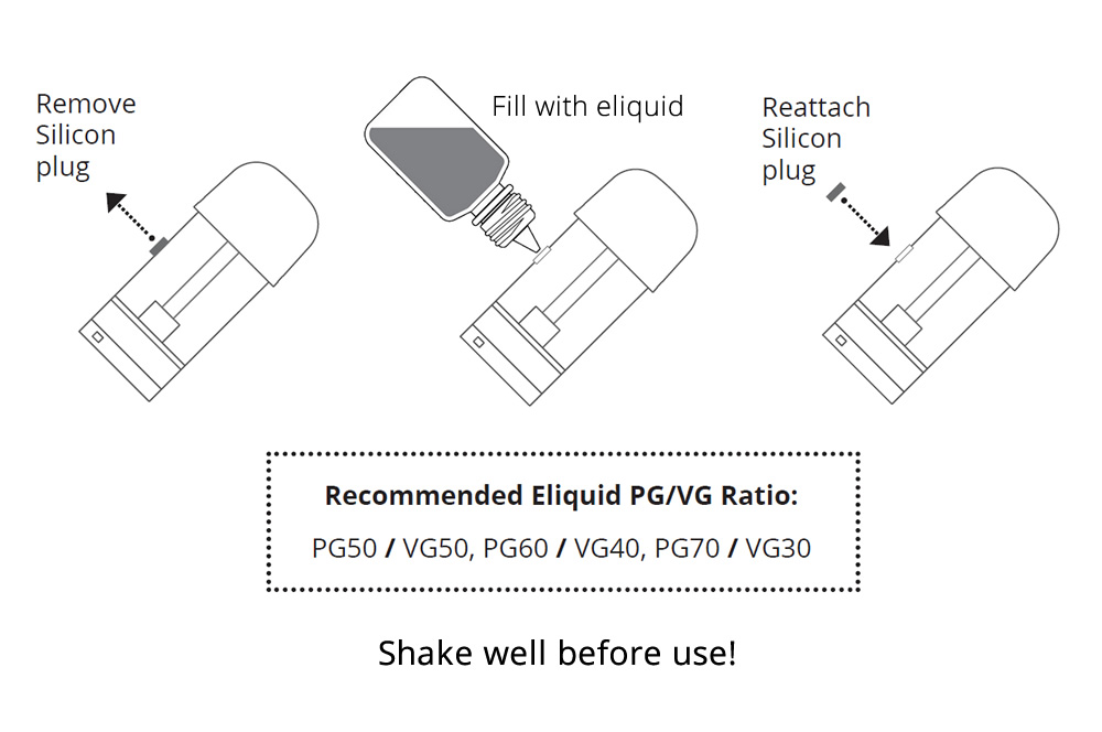 XPOD Blank Refillable Open system Vape Pods